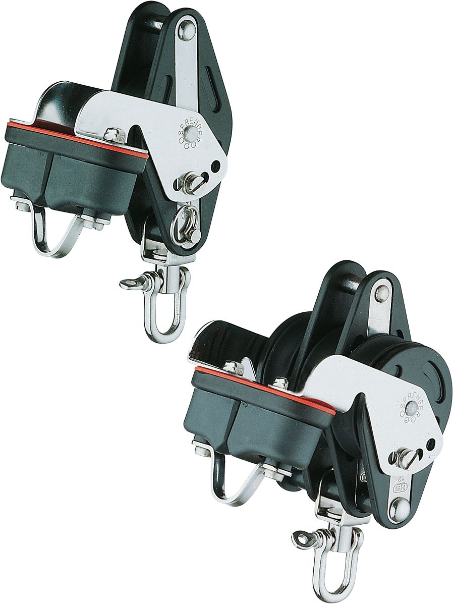 SPRENGER mainsheet block with cleat | TOPLICHT