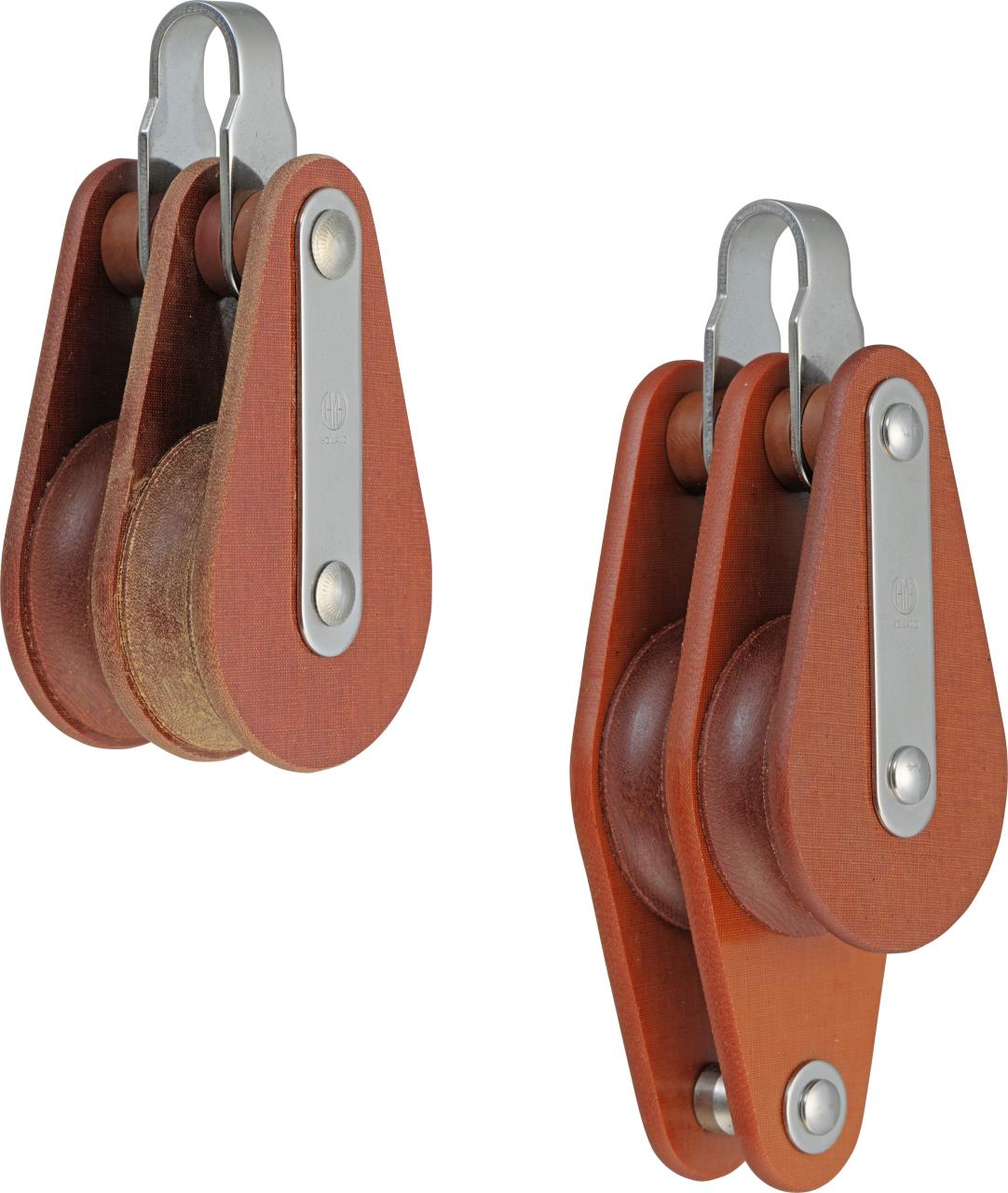 HYE Tufnol yacht block Double sheave fixed bracket | TOPLICHT