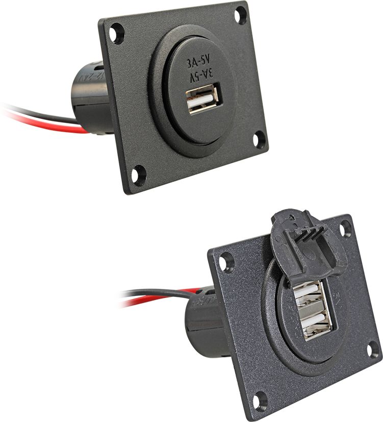 USB A socket with mounting plate | TOPLICHT