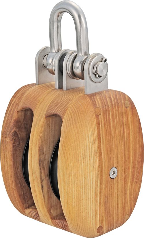 Dual sheave tackle block ashwood | TOPLICHT