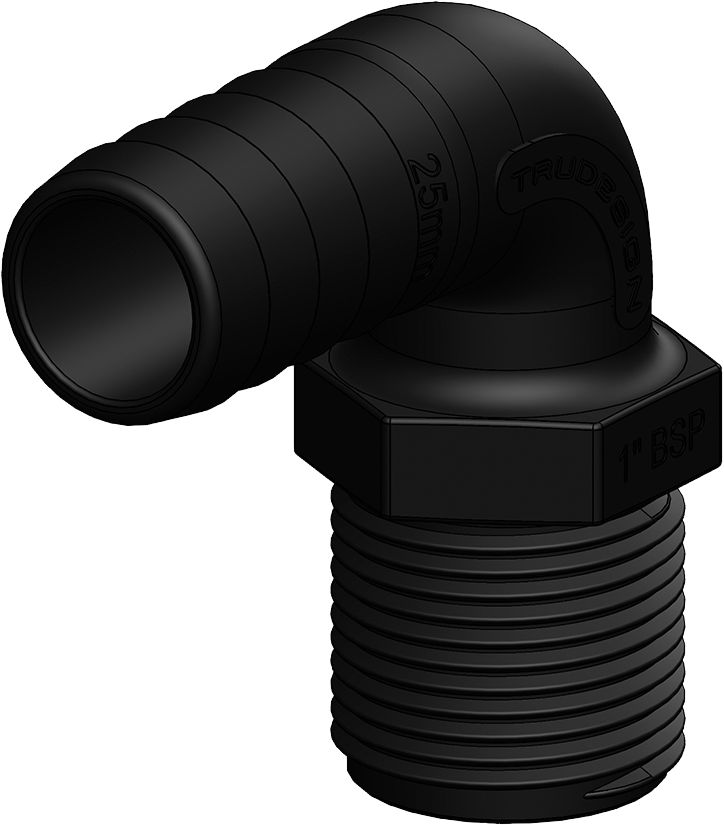 Pipe-to-hose fitting 90° external thread TRUDESIGN | TOPLICHT