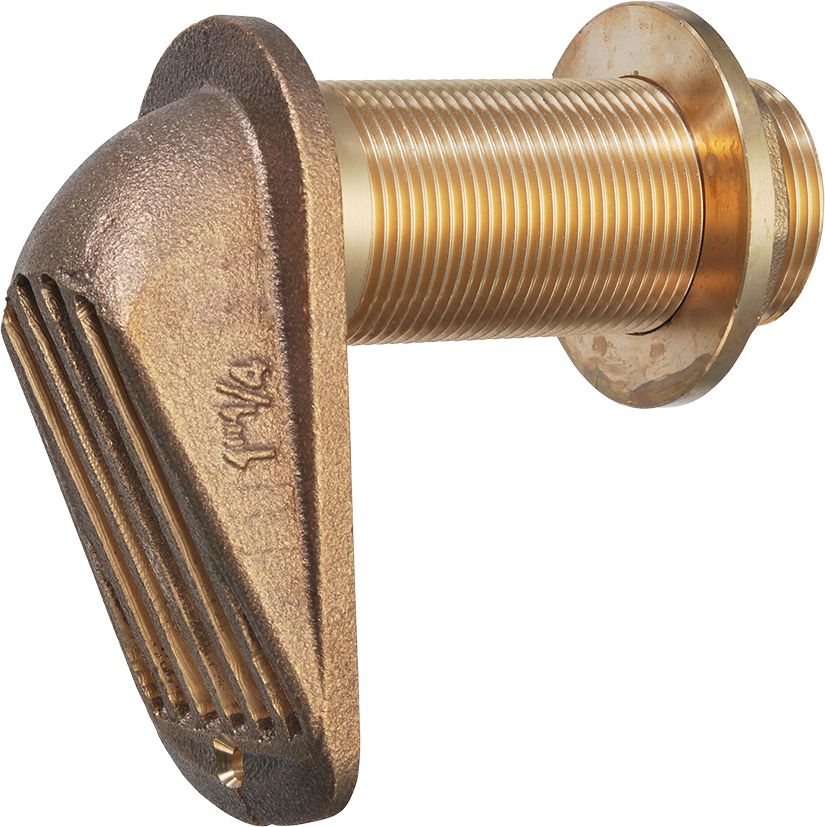 Seawater-proof bronze thru-hull with long-oval sieve | TOPLICHT