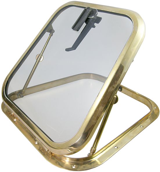 Brass trapezoid hatch polished/chromed PLEXIGLAS | TOPLICHT