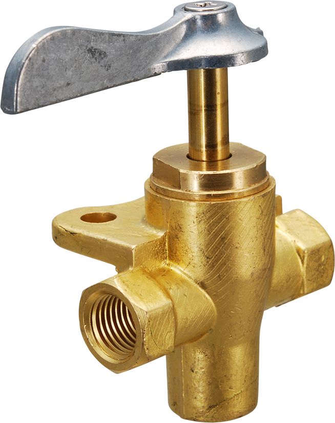 Two-way fuel valve made from brass | TOPLICHT
