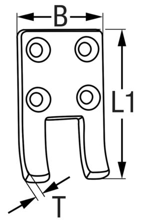 Brass lipped plate for latch | TOPLICHT